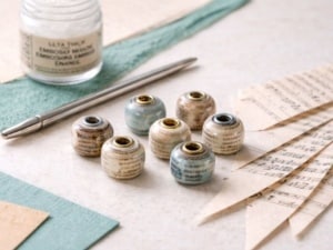 Papierperlen im Pandora Style – Schmuck aus Papier mit ...